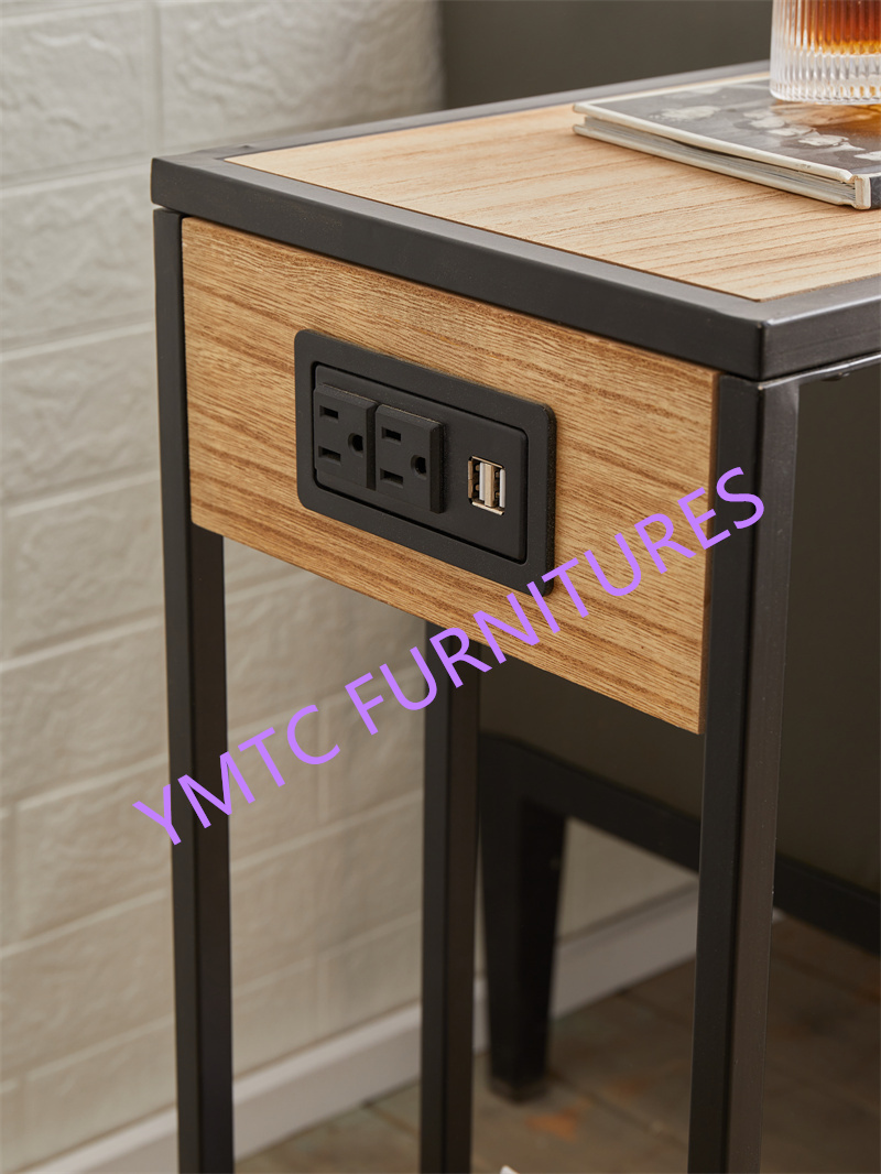 Multifunctional Wooden And Iron Modeling Design C Table Storage Small ...